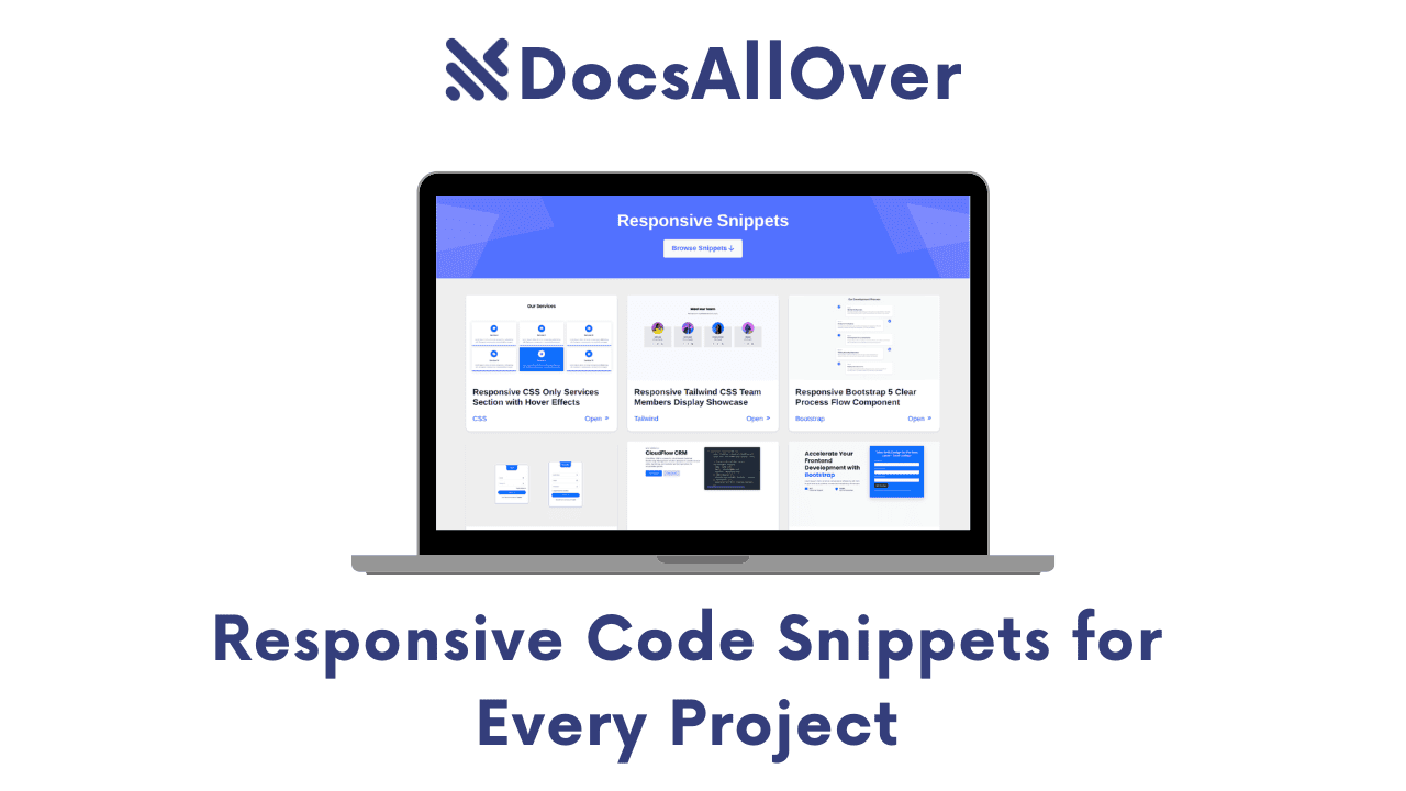 DocsAllOver | Responsive Code Snippets for Every Project